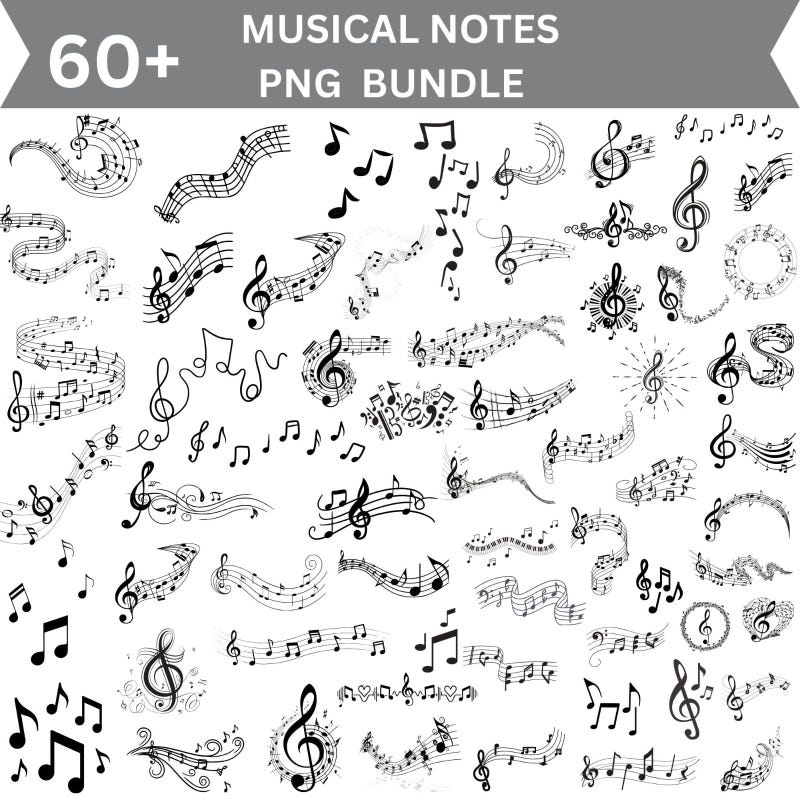 Piano Music Notes Digital - Etsy