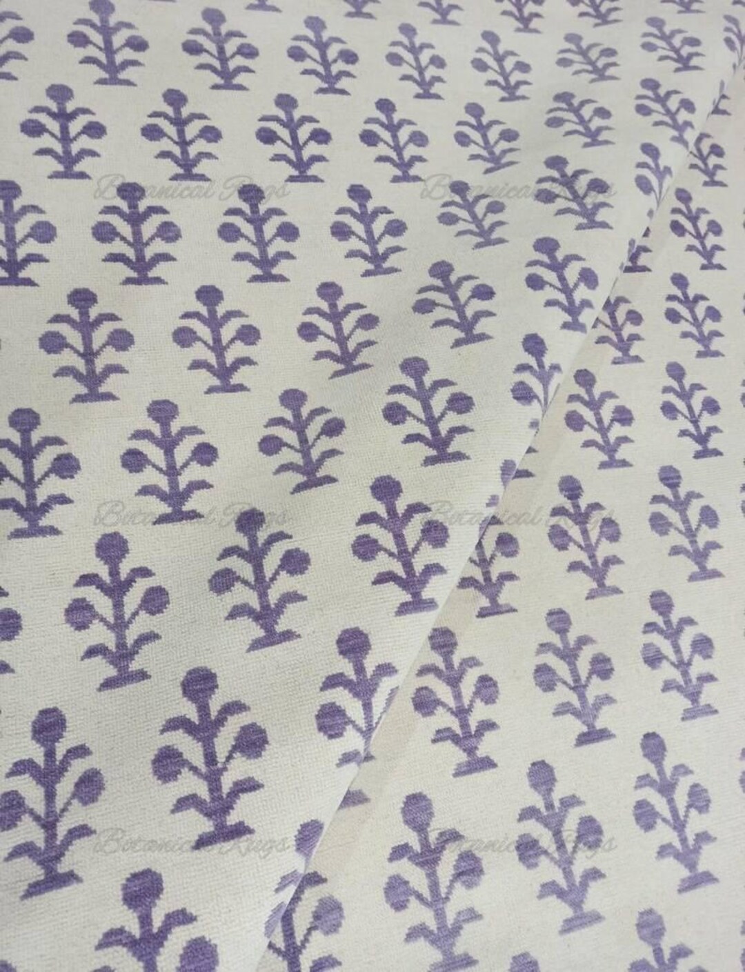 Purple Block Print Cotton Dhurrie Rug: Handwoven Boho Fringe Decor - Etsy