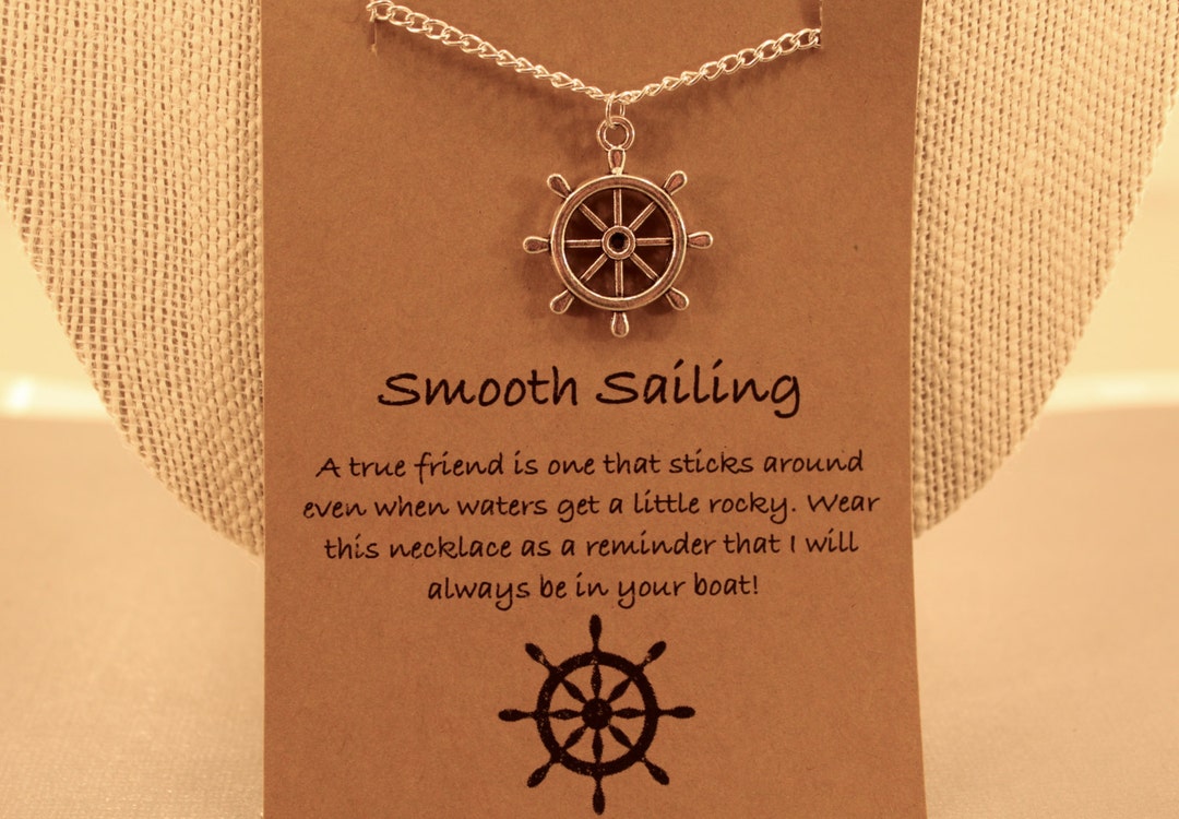Smooth Sailing: Smooth Sailing Ship Wheel Wish Necklace - Etsy