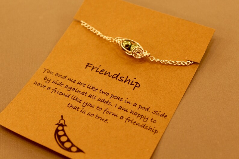 Two Pod Bracelet: Two Peas in a Pod Friendship Bracelet Peas - Etsy