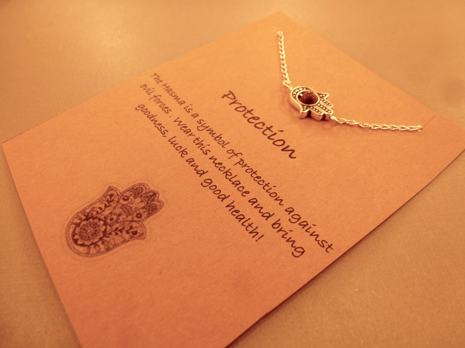 Hamsa Hand Necklace: Silver Hamsa Hand Protection Wish | Etsy