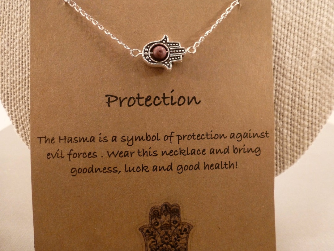 Hamsa Hand Necklace: Silver Hamsa Hand Protection Wish - Etsy