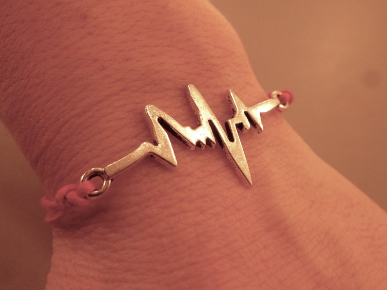 Heart Beat Bracelet: Adjustable Heart Beat Bracelet Colour | Etsy