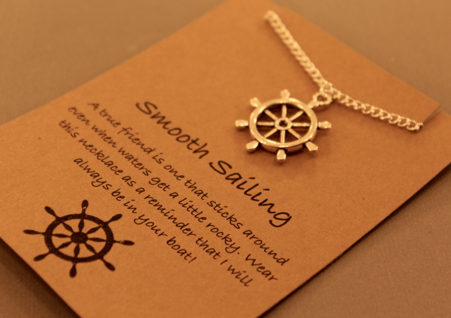 Smooth Sailing: Smooth Sailing Ship Wheel Wish Necklace | Etsy