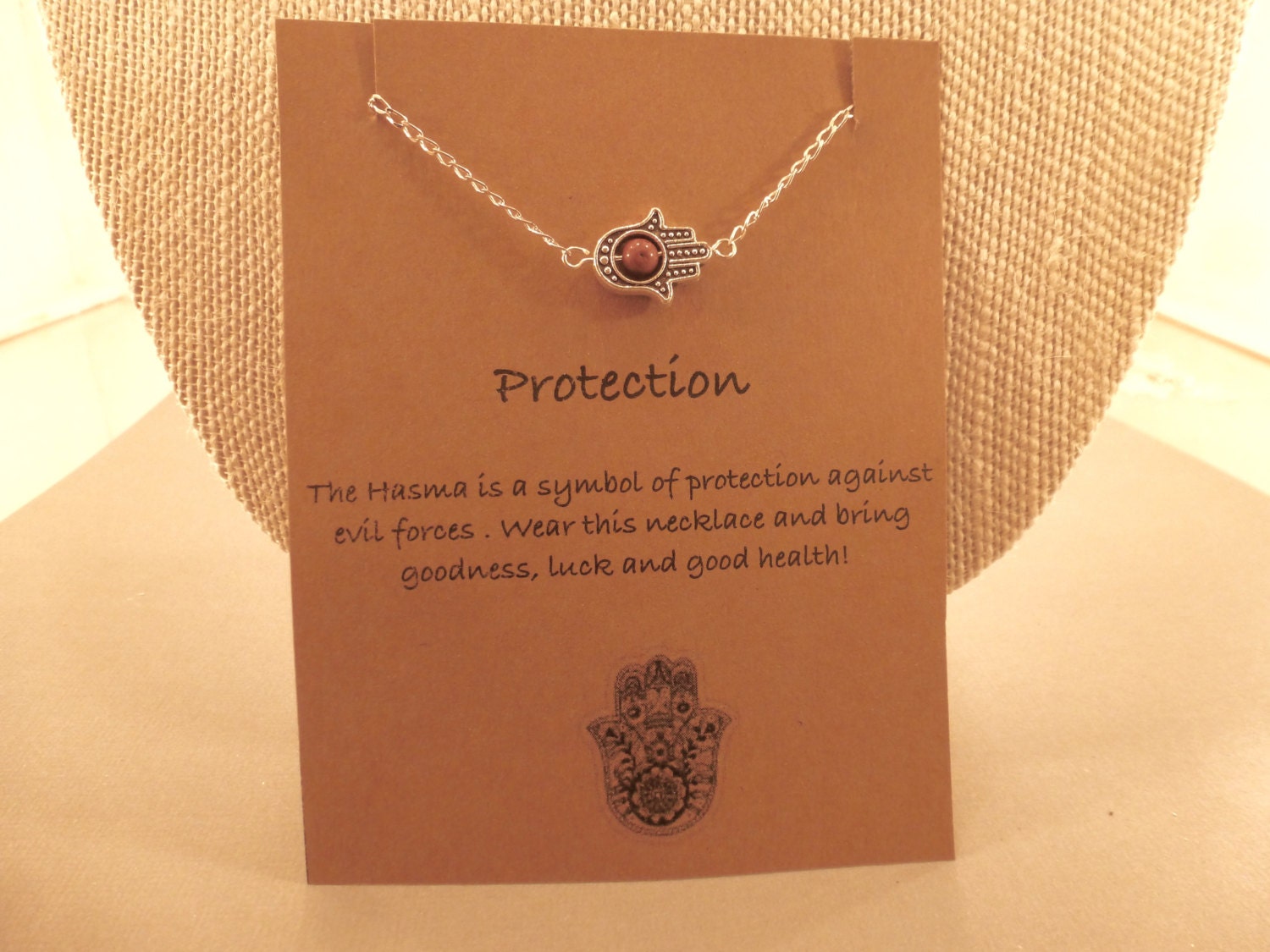 Hamsa Hand Necklace: Silver Hamsa Hand Protection Wish | Etsy