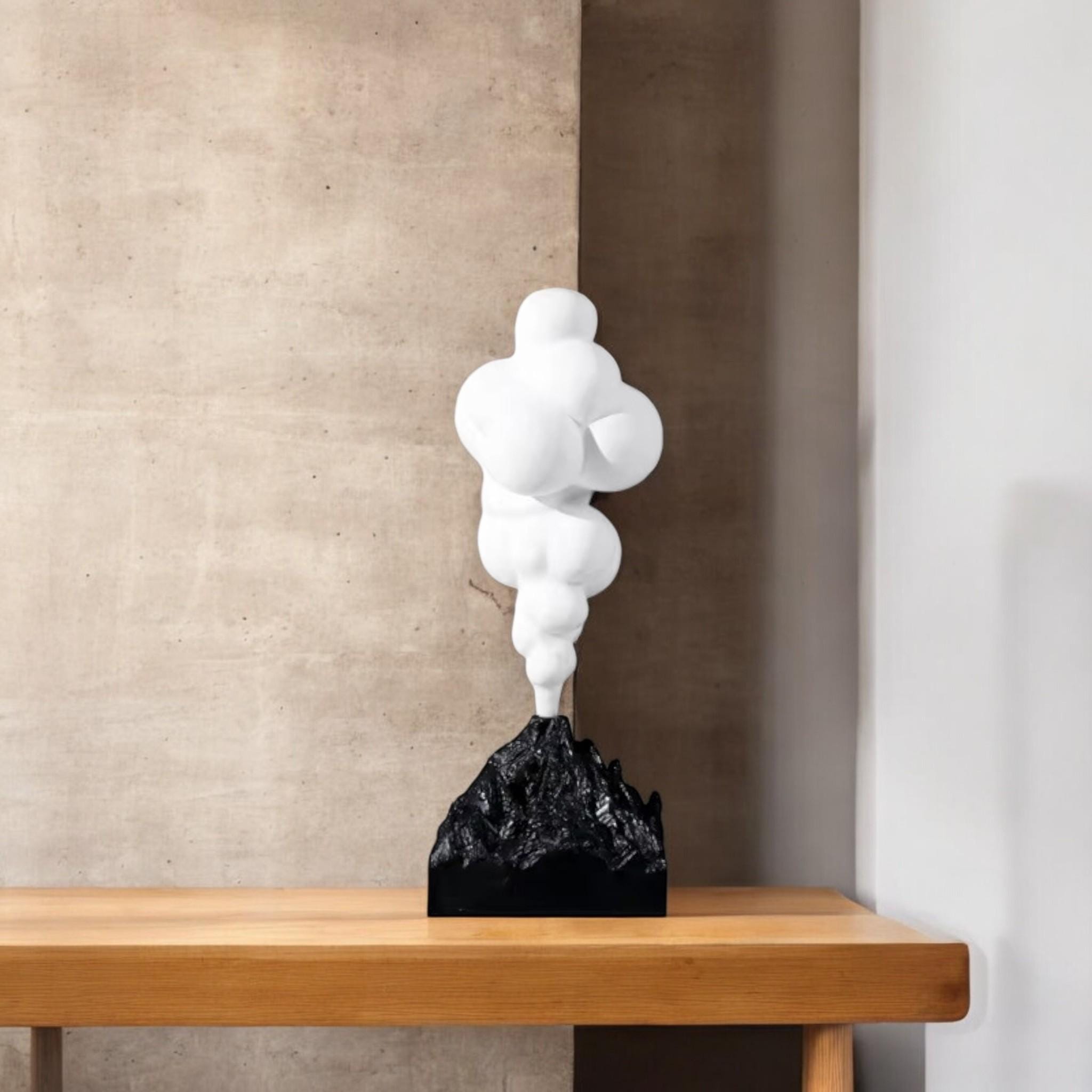Abstract Volcanic Eruption – Resin Ornament, Modern Tabletop Sculpture ...
