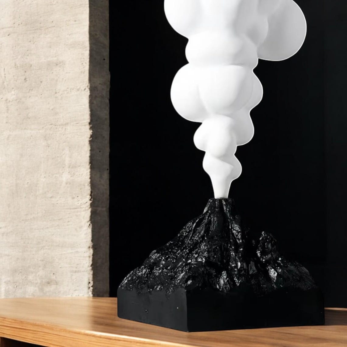 Abstract Volcanic Eruption – Resin Ornament, Modern Tabletop Sculpture ...