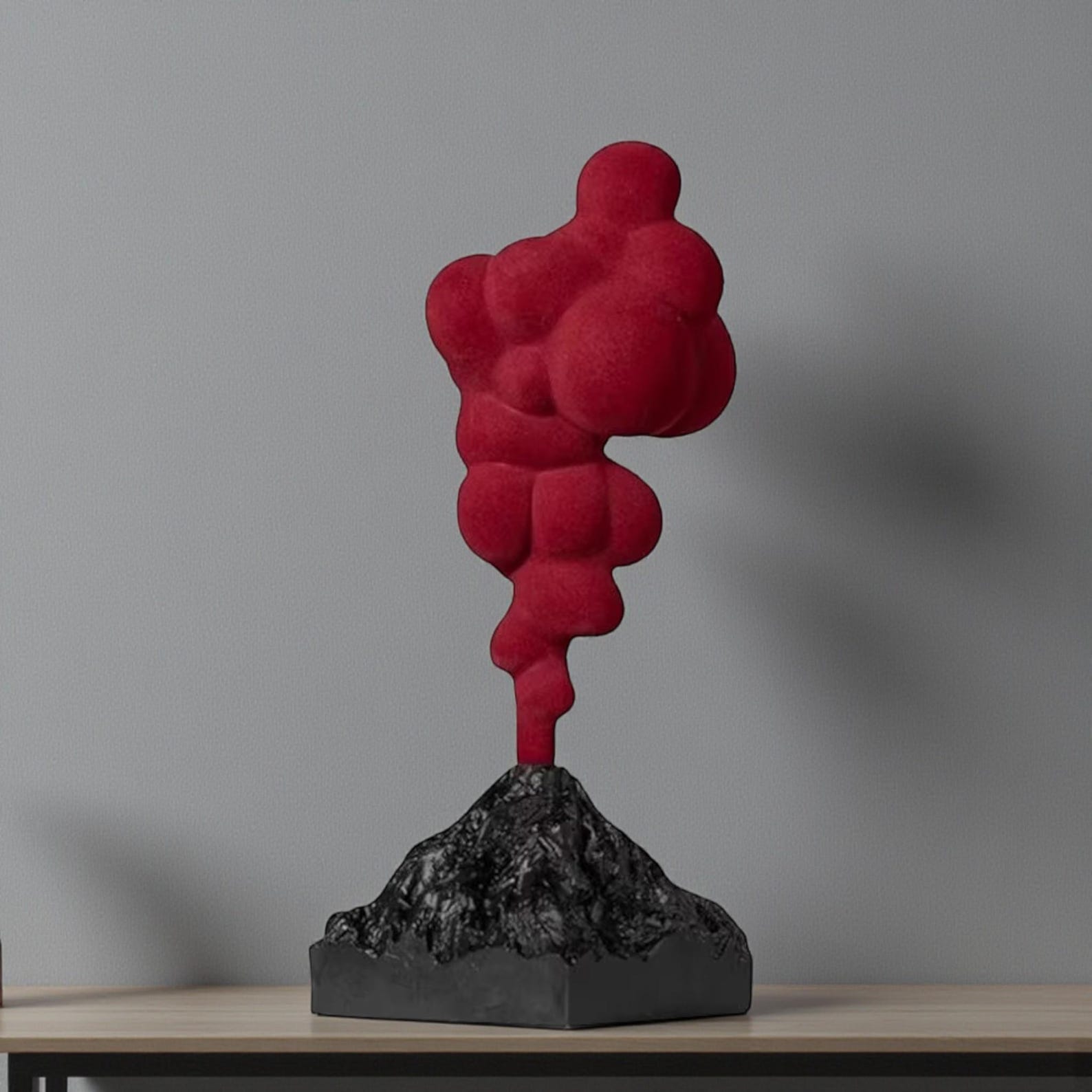 Abstract Volcanic Eruption – Resin Ornament, Modern Tabletop Sculpture ...