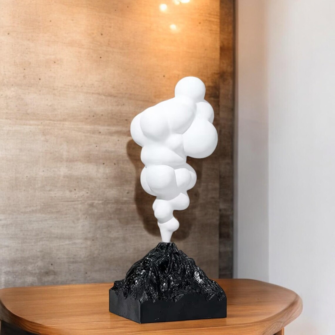 Abstract Volcanic Eruption – Resin Ornament, Modern Tabletop Sculpture ...