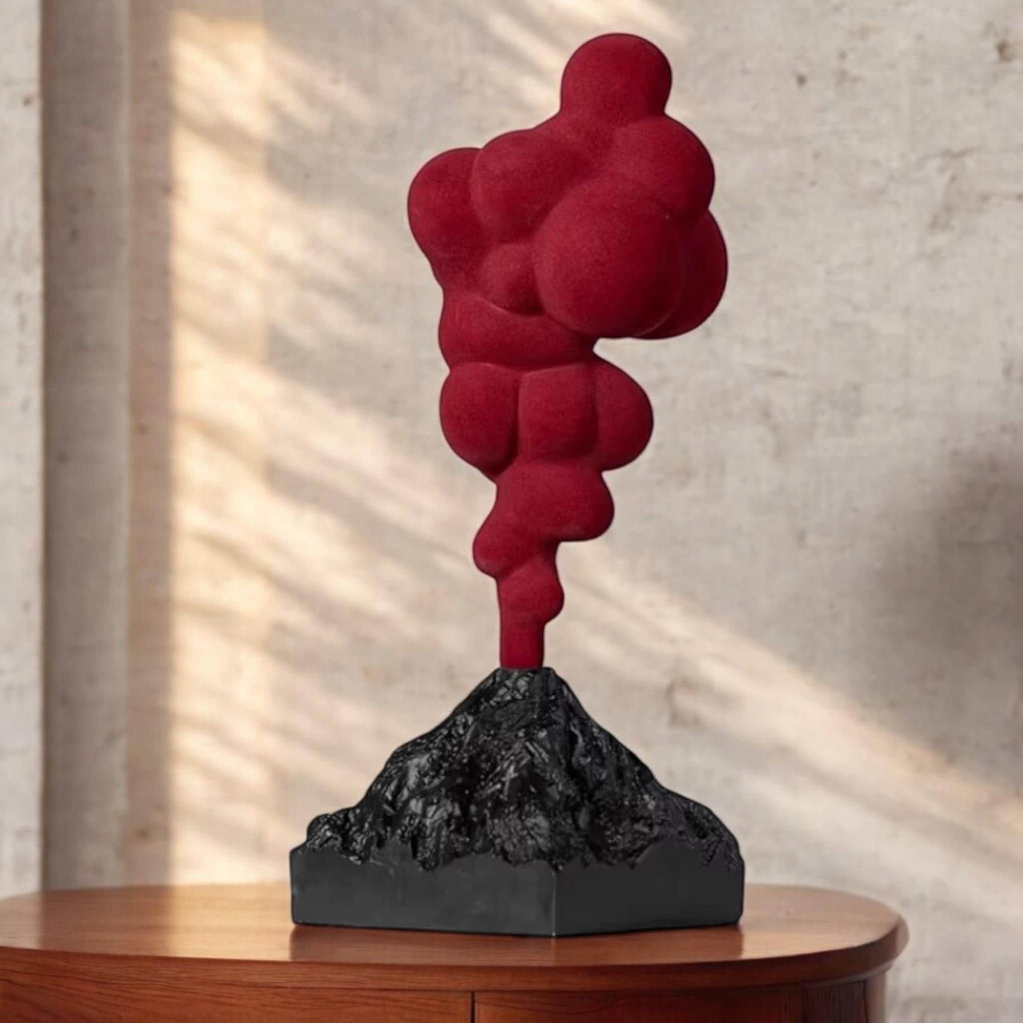 Abstract Volcanic Eruption – Resin Ornament, Modern Tabletop Sculpture ...