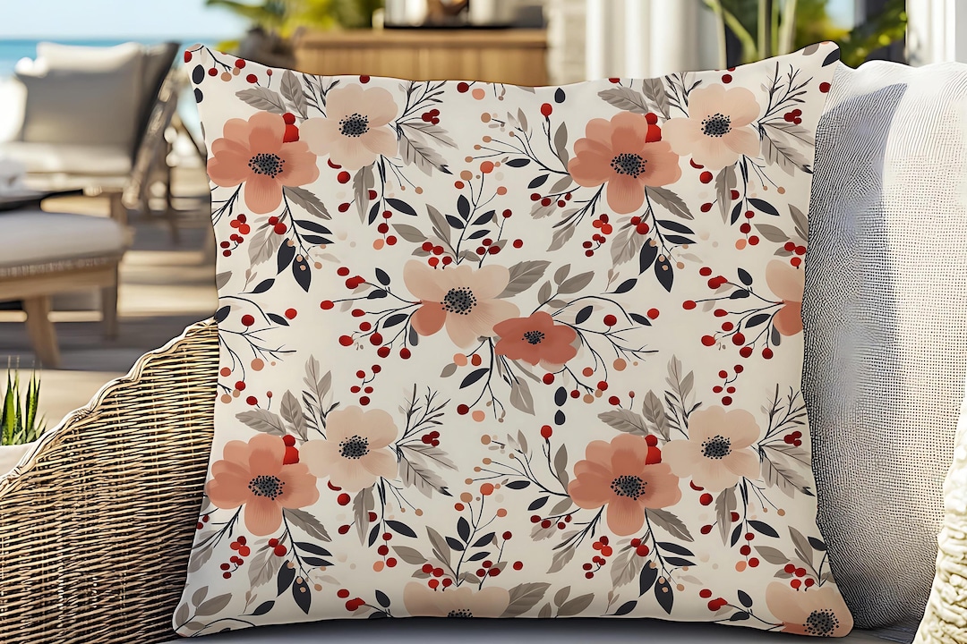 Floral Outdoor Pillows - Cozy Accents for Patios, Gardens, and Picnics ...