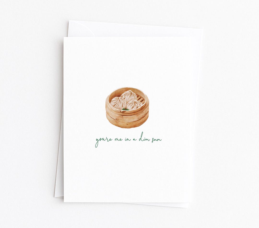 Watercolor Dumplings Flat Note Cards With Envelopes - Choose Your Quote ...