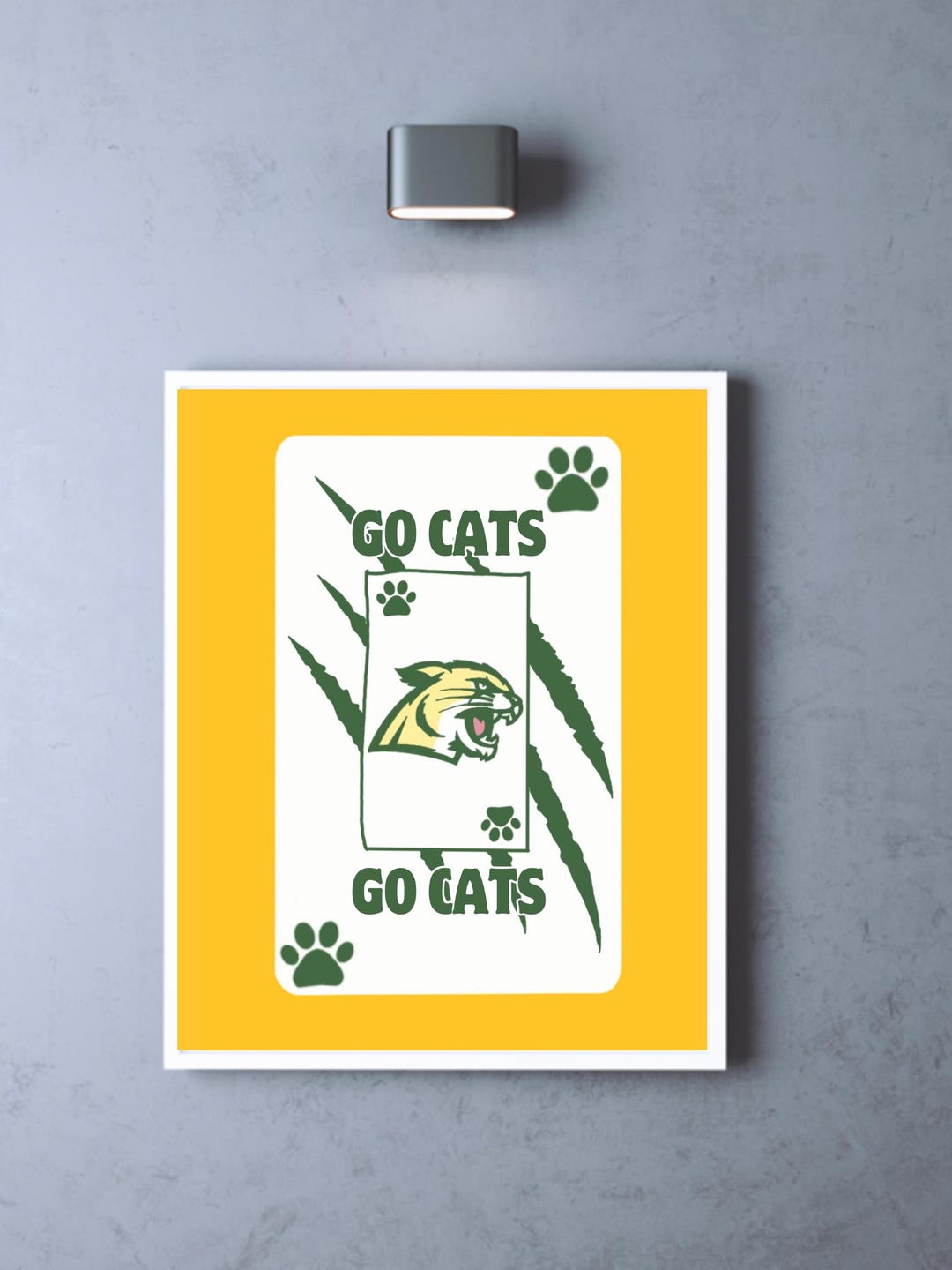 NMU - Go Cats Playing Card Print - Etsy