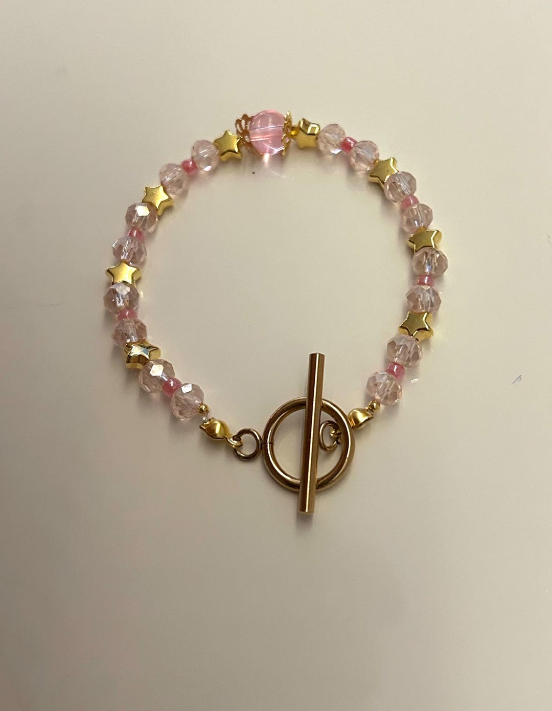 Elegant Pearl Bracelet ALMA With Golden Stars - Etsy