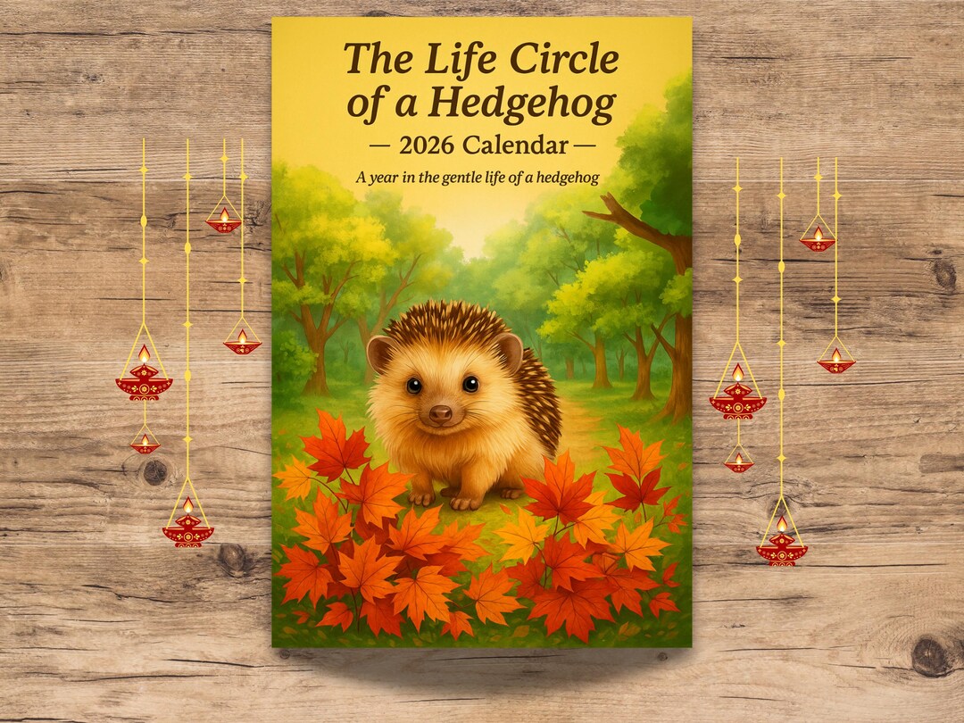 Hedgehog Life Cycle Calendar 2026 - Etsy