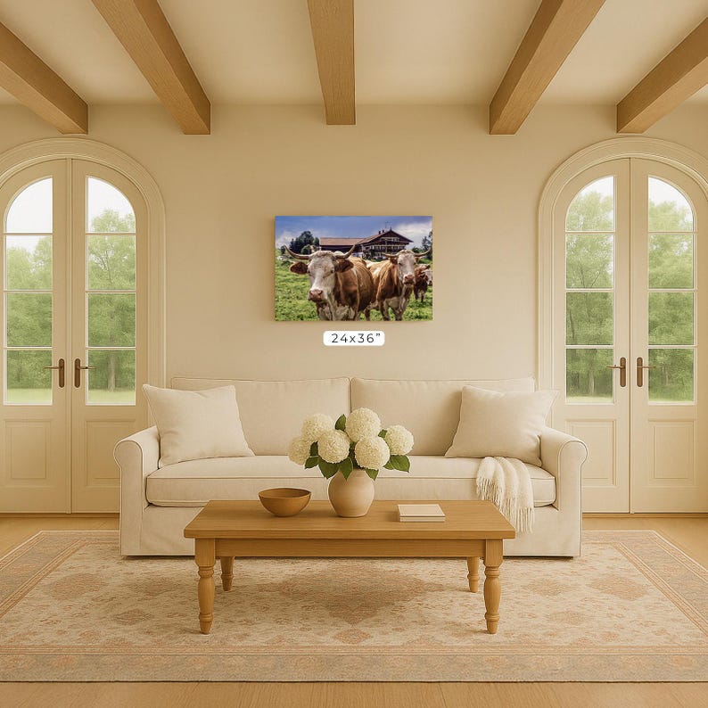 Bavarian Cows Farmhouse Germany Photo, Bavarian Alps Wall Art ...