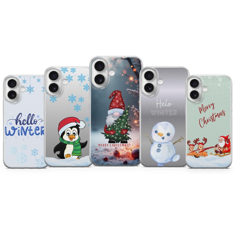 Christmas Phone Case Winter Cover for iPhone 17 Pro Max, 16e, 15, 14 ...