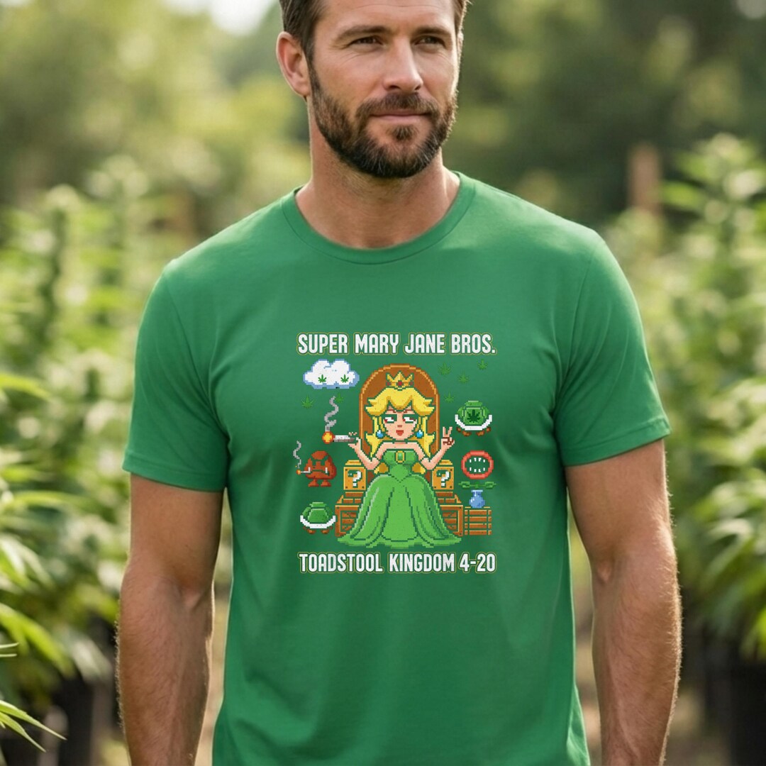 Super Mary Jane Bros Princess Mushroom Tee | Toadstool Kingdom 4-20 ...