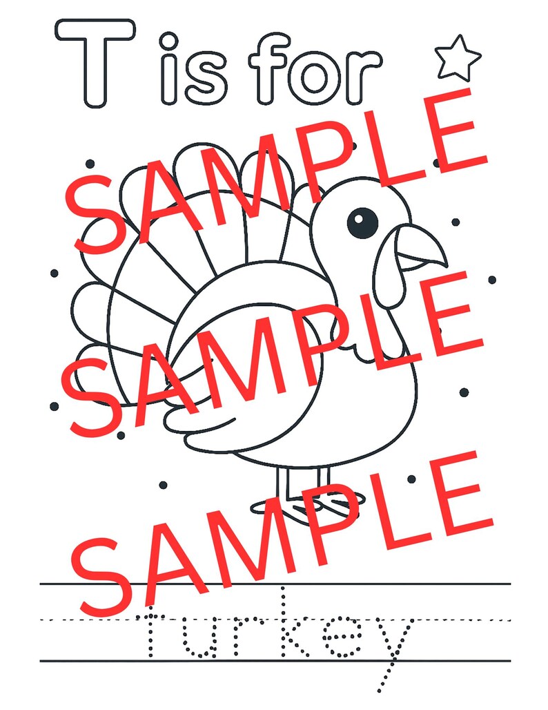 Thanksgiving Alphabet Coloring & Tracing Book | A–Z Fall Learning ...