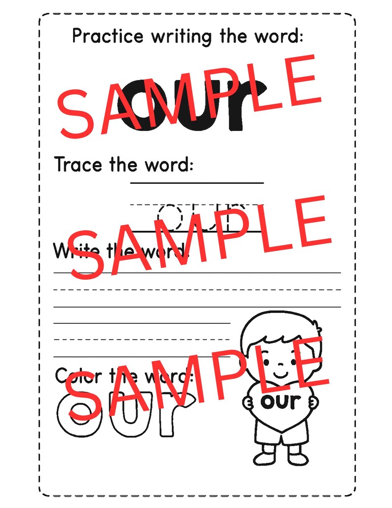 Kindergarten Sight Words Practice Bundle – Set 4 | Instant Download ...