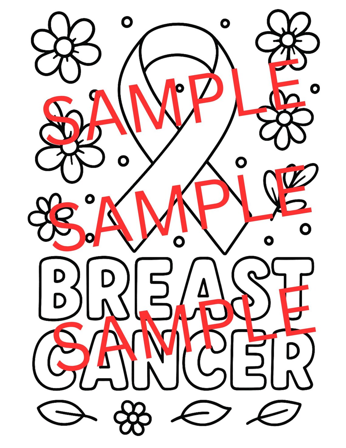 5 Breast Cancer Awareness Coloring Pages | HOPE & Strength Printables ...