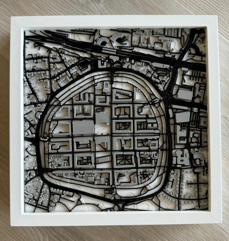 3D City Map of Neubrandenburg – Detailed 3D Topography | City Center ...