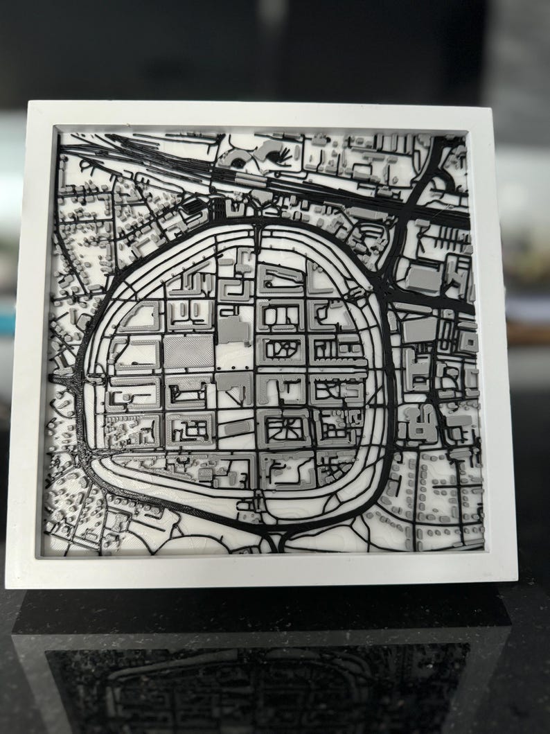 3D City Map of Neubrandenburg – Detailed 3D Topography | City Center ...