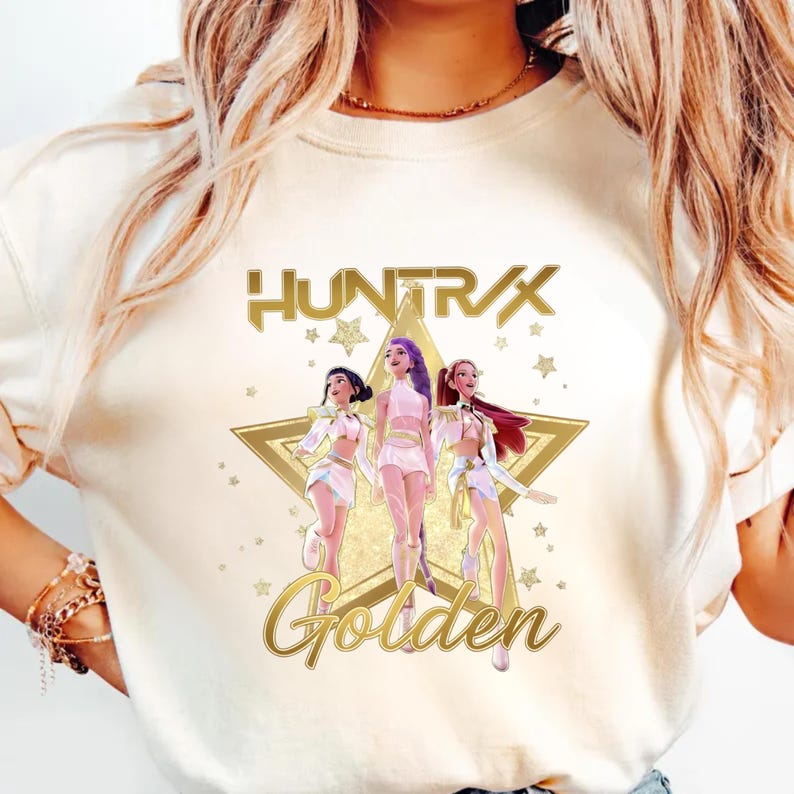 Golden Kpop Huntrix PNG Star Kpop Demon Hunters Design Saja Girls Fan ...