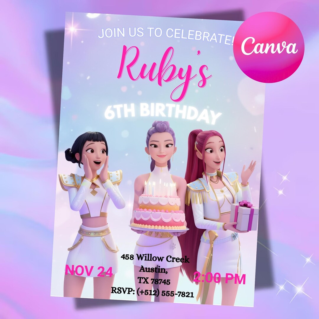 Kpop Demon Huntrix Rumi Birthday Custom PNG Kpop Idol Group Mira Rumi ...