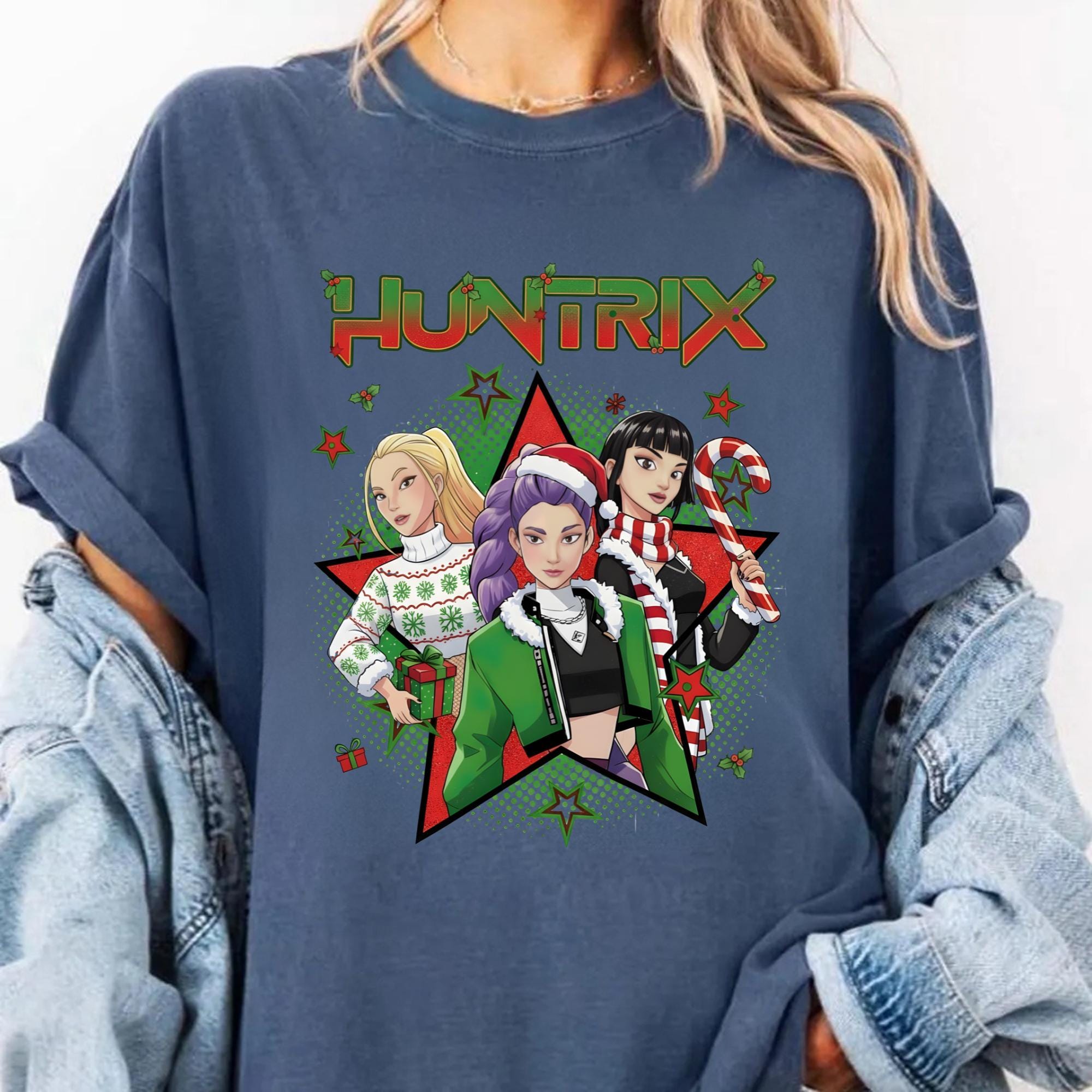 Kpop Huntrix Christmas PNG Kpop Demon Hunter Clipart Saja Girls Holiday ...