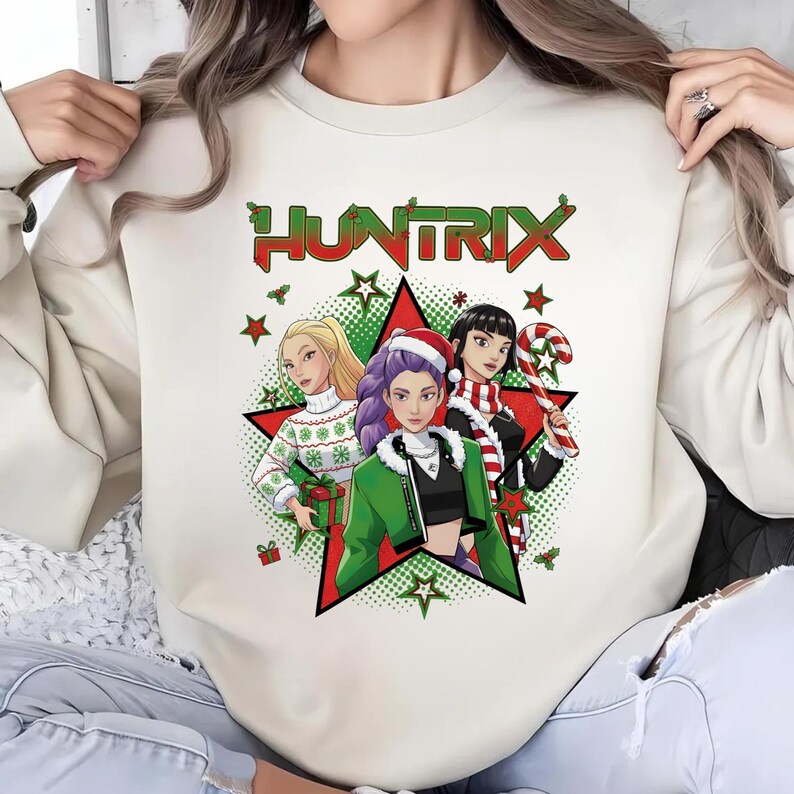 Kpop Huntrix Christmas PNG Kpop Demon Hunter Clipart Saja Girls Holiday ...