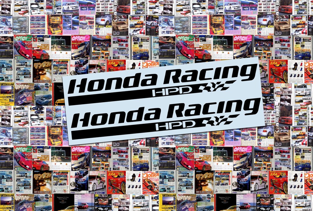 Honda Racing HPD Decals: JDM Vinyl Stickers - Waterproof - Etsy