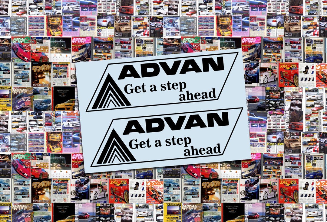 Advan Get a Step Ahead! Decal Pack 2 – Japanese JDM Racing - Vinyl ...