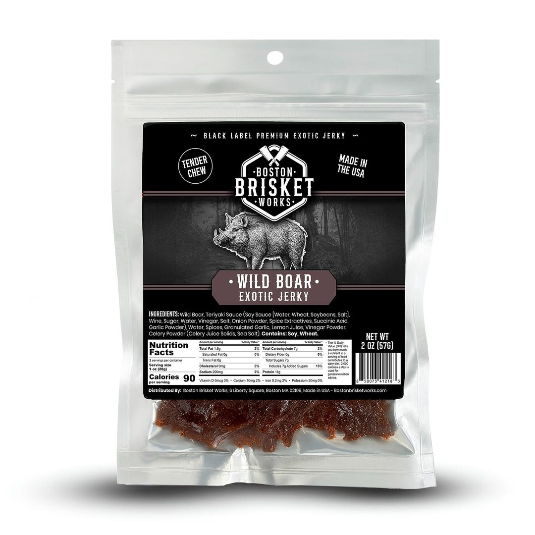 WILD BOAR JERKY - Premium Feral Swine | Rustic Wild Game Snack | Rugged ...