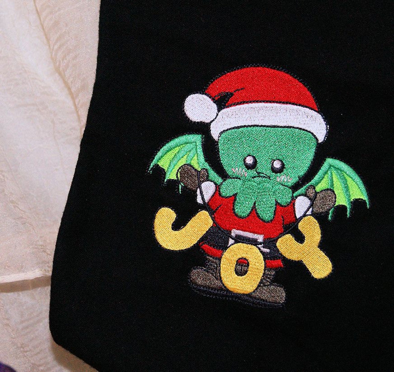 Cthulhu Santa Monster Embroidered Black Yule Christmas - Etsy