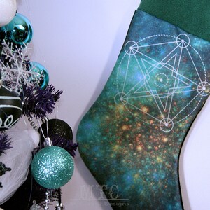 Galaxy Sacred Geometry Pentagram Christmas Xmas Yule Holiday Stocking ...