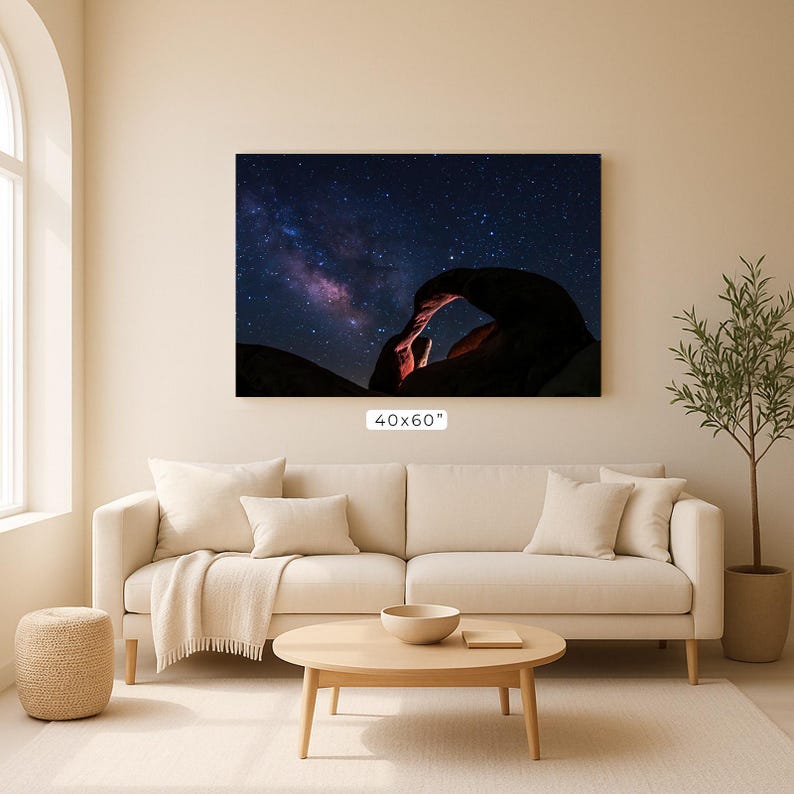 Mobius Arch Milky Way Print, Night Sky Photography, California Decor - Etsy