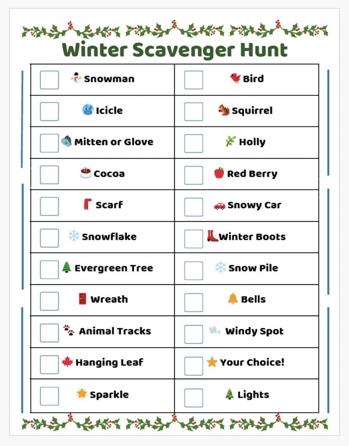 Outdoor Seasonal Scavenger Hunt Bundle for Kids: Spring, Summer, Fall ...