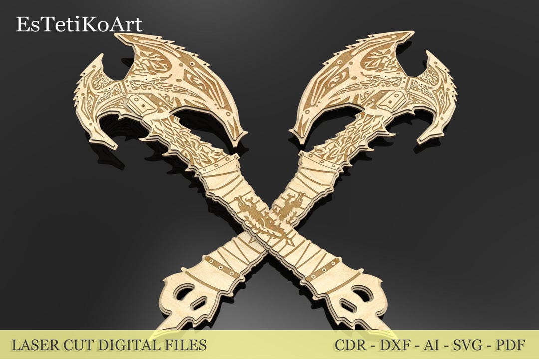 Laser Cut Wooden Battle Axe – Digital Files for Download - Etsy