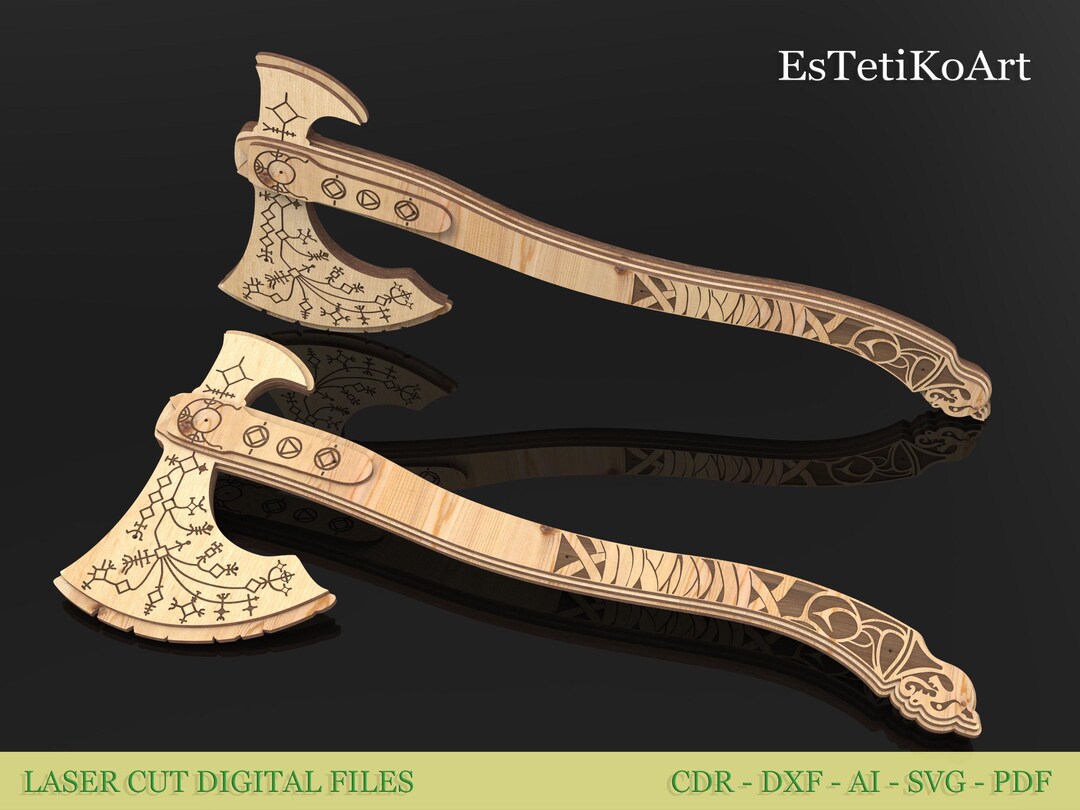 Laser Cut File Viking Axe, Battle Hatchet Template, Cosplay Design - Etsy