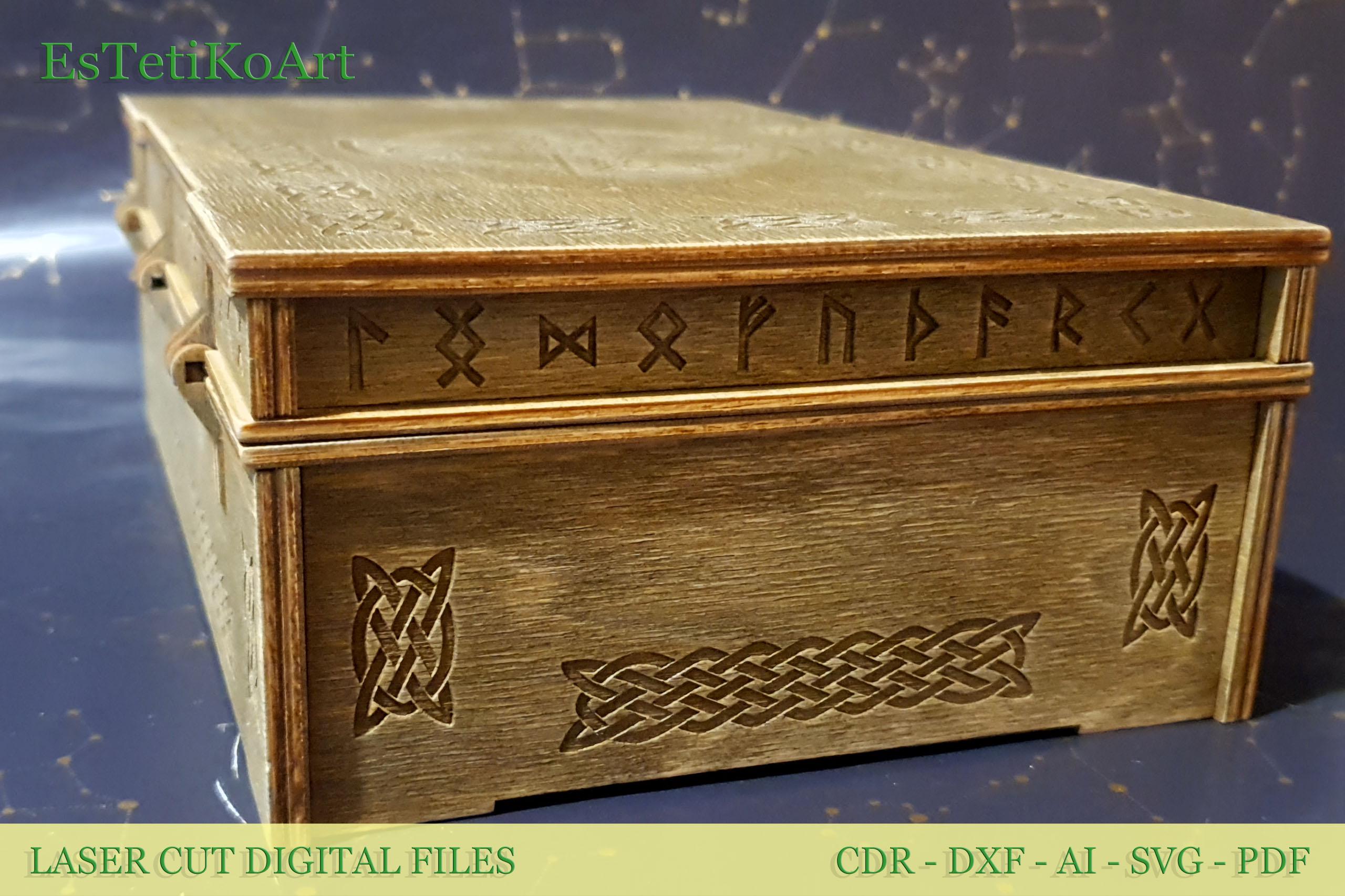 Laser Cut Secret Jewelry Box SVG Template, 2 Variants: Celtic Ornament ...