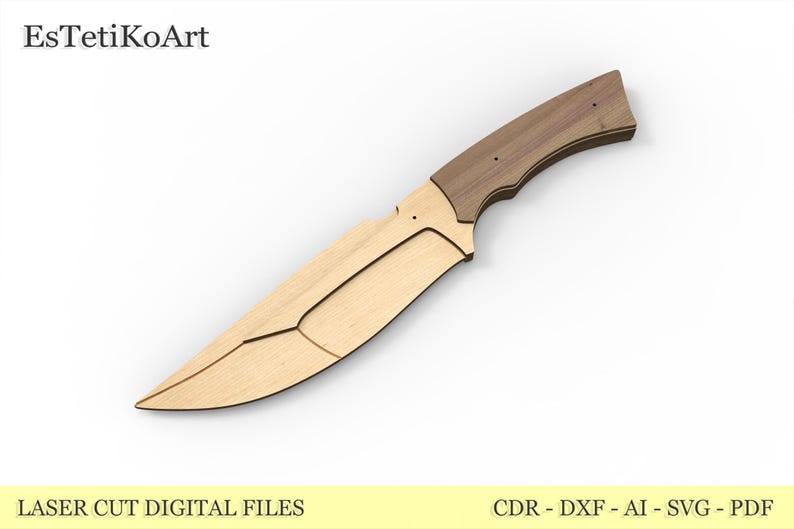 Laser Cut Wooden Toy EDC Knife Template: DIY Digital Downloads - Etsy