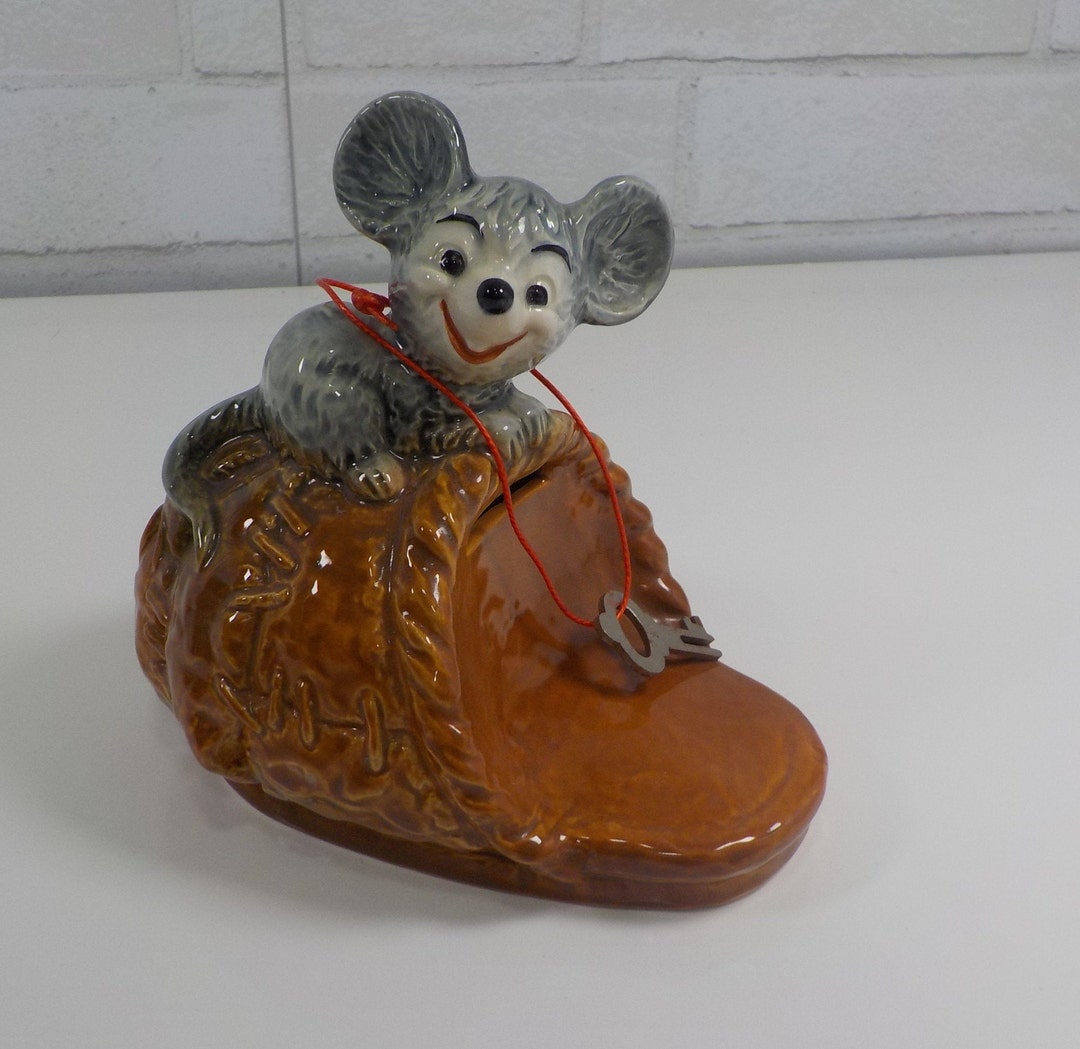 Very Cute 1960's Goebel West German Mouse Porcelain Still Bank With the ...
