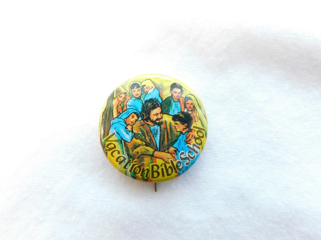 Antique Religious Pin Pinback Button that Reads Vacation Bible School ...