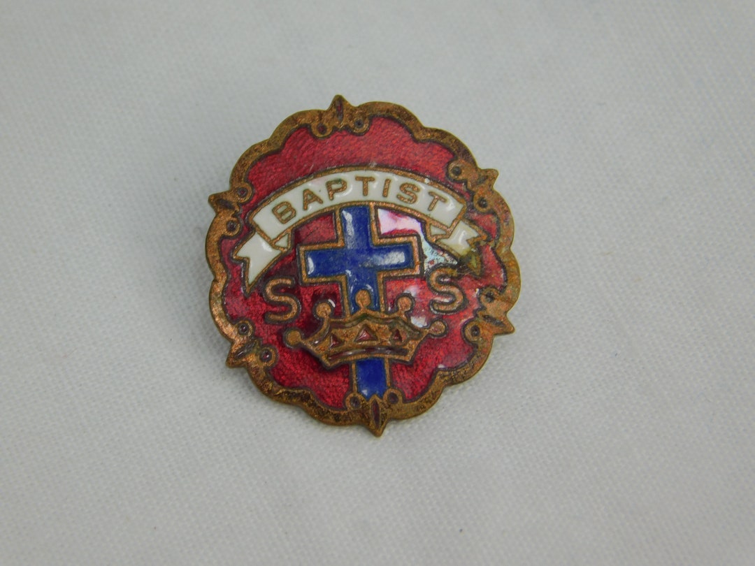 Antique Baptist Enameled Pin Pinback Button That Reads Baptist - Etsy