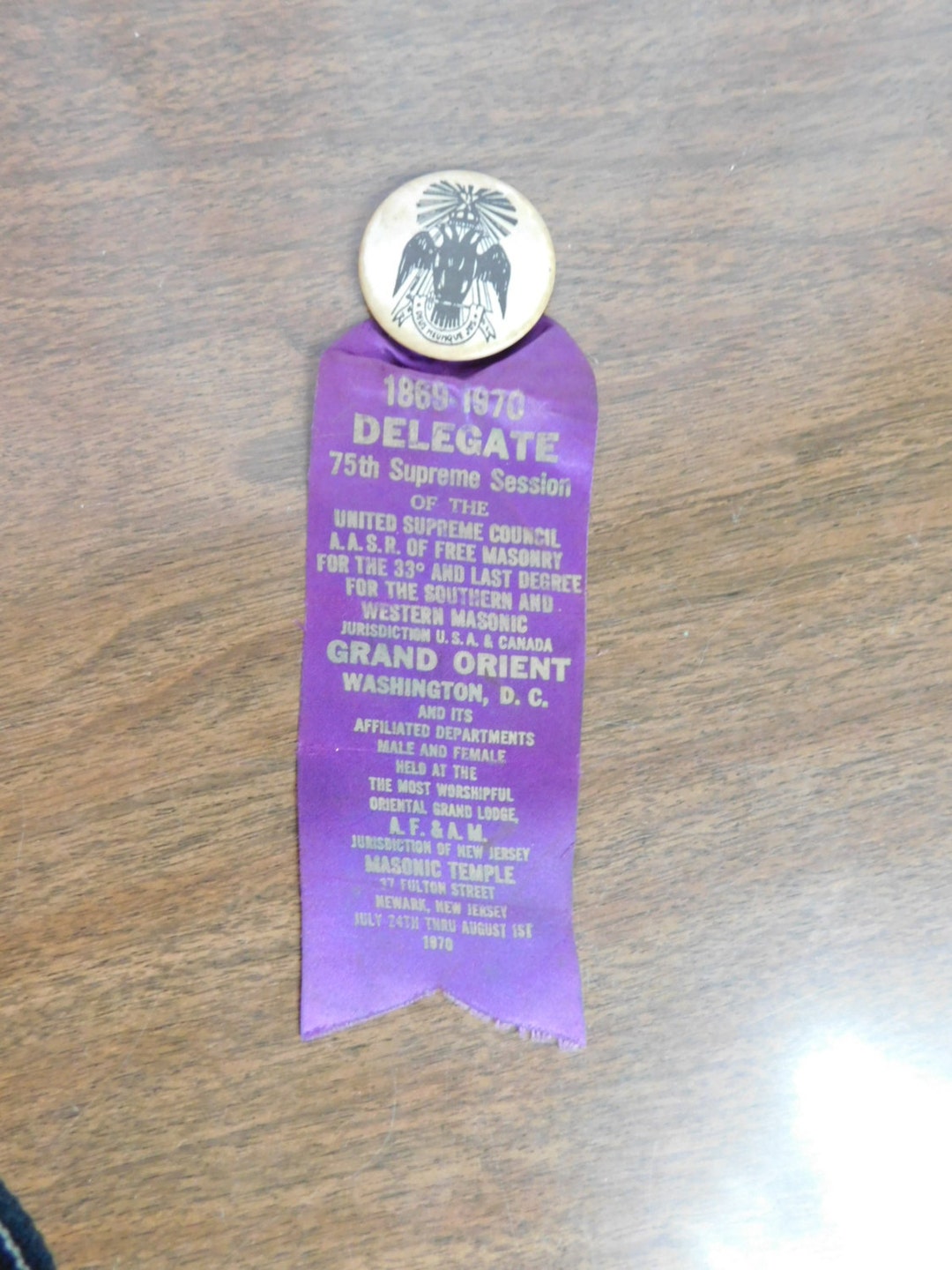 1970 Vintage Masonic Pin Badge Ribbon Scottish Rite Degree - Etsy