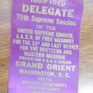 1970 Vintage Masonic Pin Badge Ribbon Scottish Rite Degree - Etsy