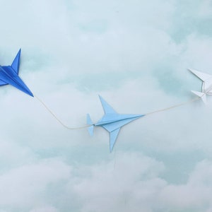 Paper Planes Garlands, Origami Planes on Strings, Paper Airplanes ...