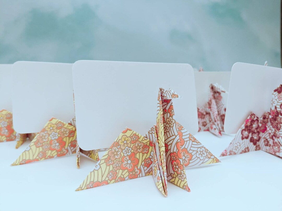 Set of 20 Origami Cranes Place Card Holder Name Card Table - Etsy UK