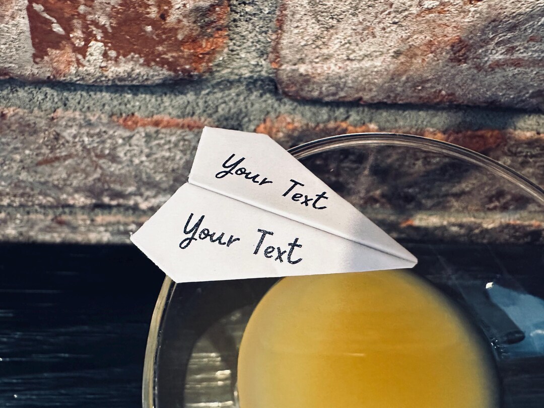 Set of 25 Customized Paper Planes, Cocktail Garnish, Wedding Decor ...